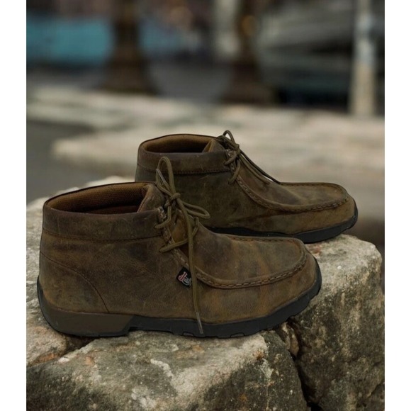 Justin Boots | Shoes | Justin Cowboy 4 Leather Chukka Moc Toe Steel Toe ...